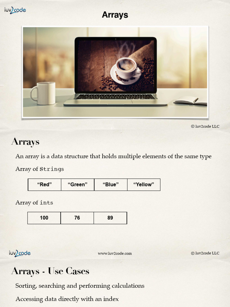 Section 05 Arrays | PDF | Algorithms And Data Structures | Computer ... Section 05 Arrays | PDF | Algorithms And Data Structures | Computer ...