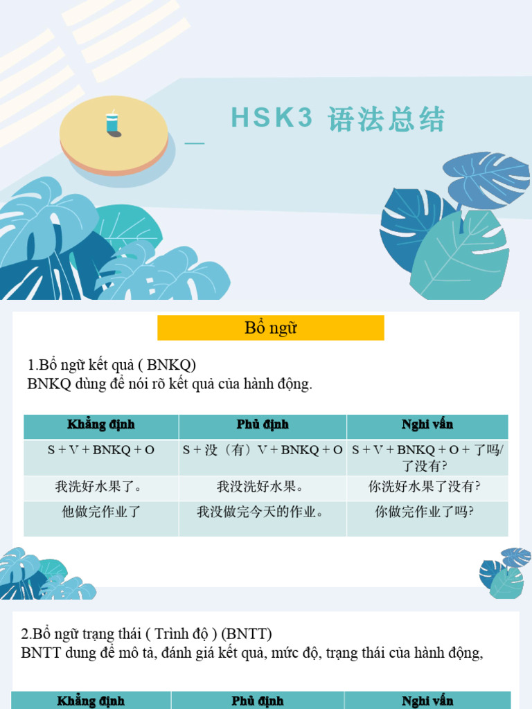 T NG H P NG Pháp HSK 3 | PDF