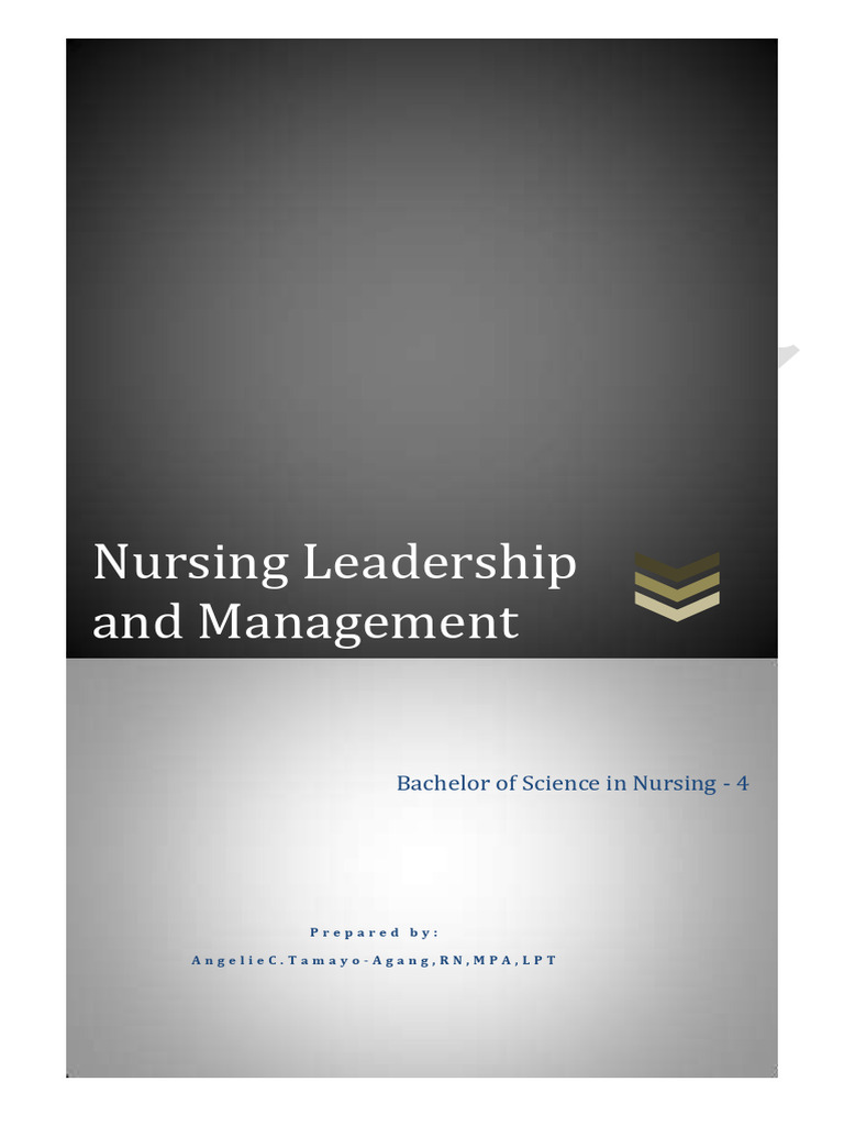 Nsg.leadership&Managementlecture | PDF | Strategic Planning | Nursing