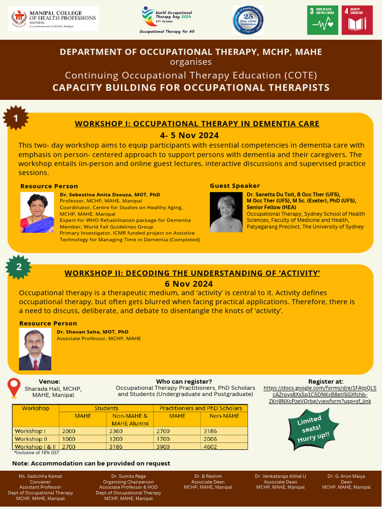 COTE 2024 - Capacity Building For OTs | PDF | Occupational Therapy ...