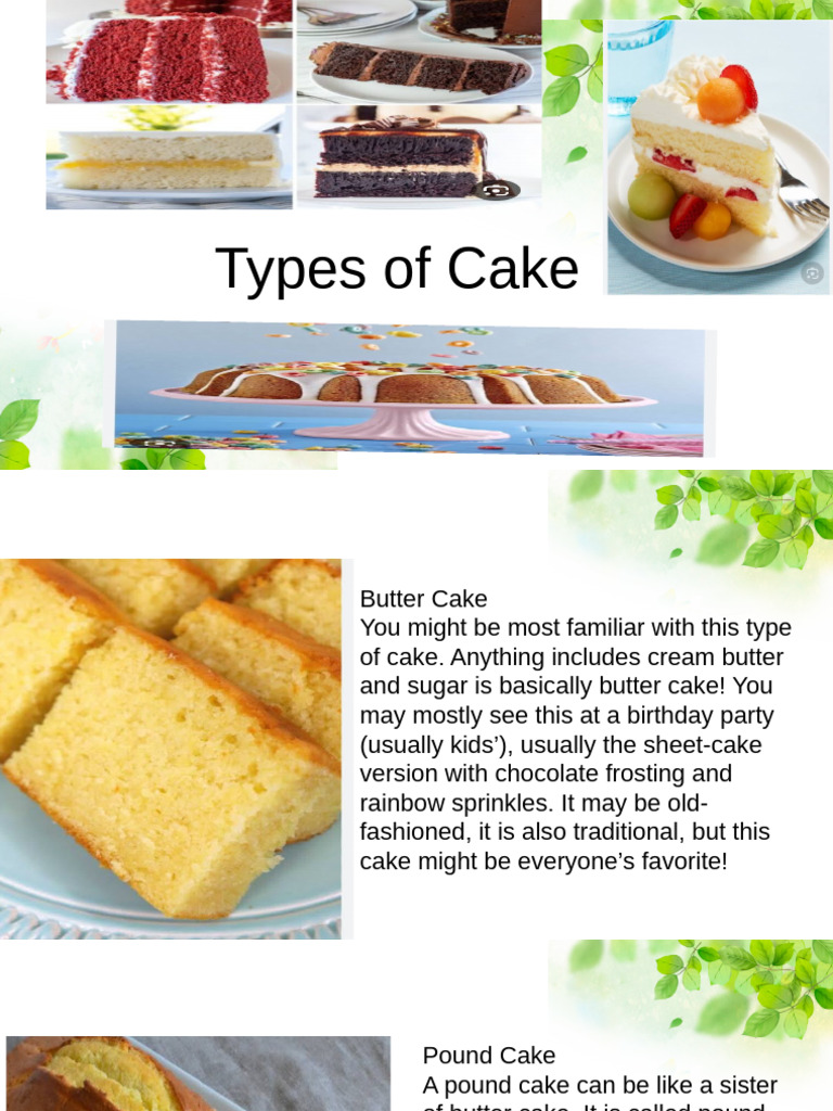 Essential Cake Types and Recipes | PDF | Cakes | Meringue