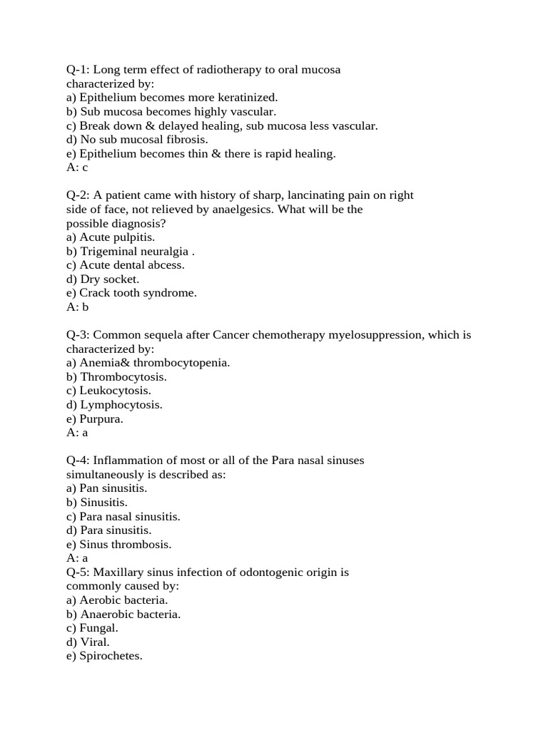 50 TESTS OMFS | PDF | Anesthesia | Medical Specialties