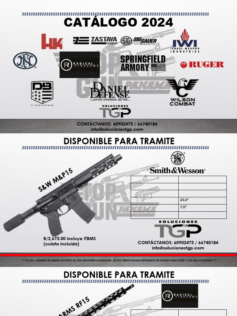 Catalogo Rifles TGP Mayo 2024 V15 | PDF | Armas de fuego | Rifle