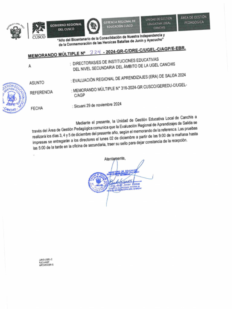 Memorando Multiple N 324 2024 | PDF