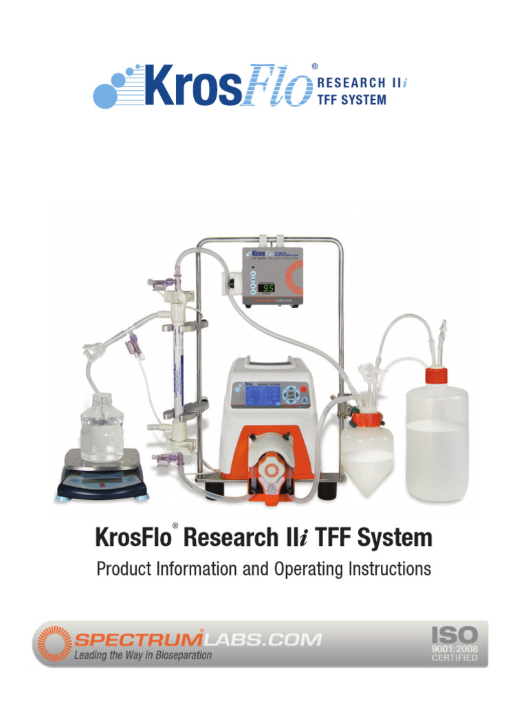 Krosflo Research Ii TFF System: Product Information and Operating ...