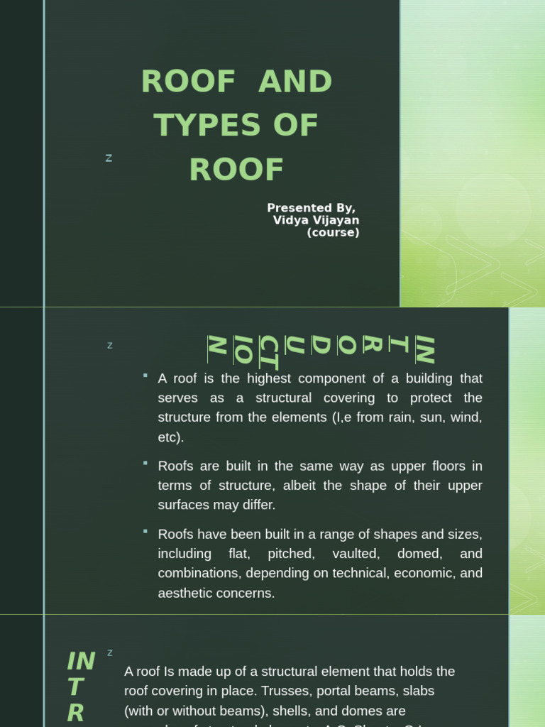 Presentation Roof | PDF | Truss | Roof