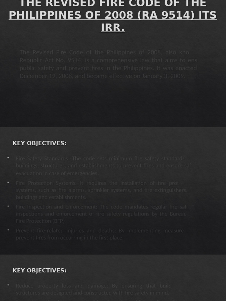 The Revised Fire Code of The Philippines | PDF | Fire Safety | Firefighting
