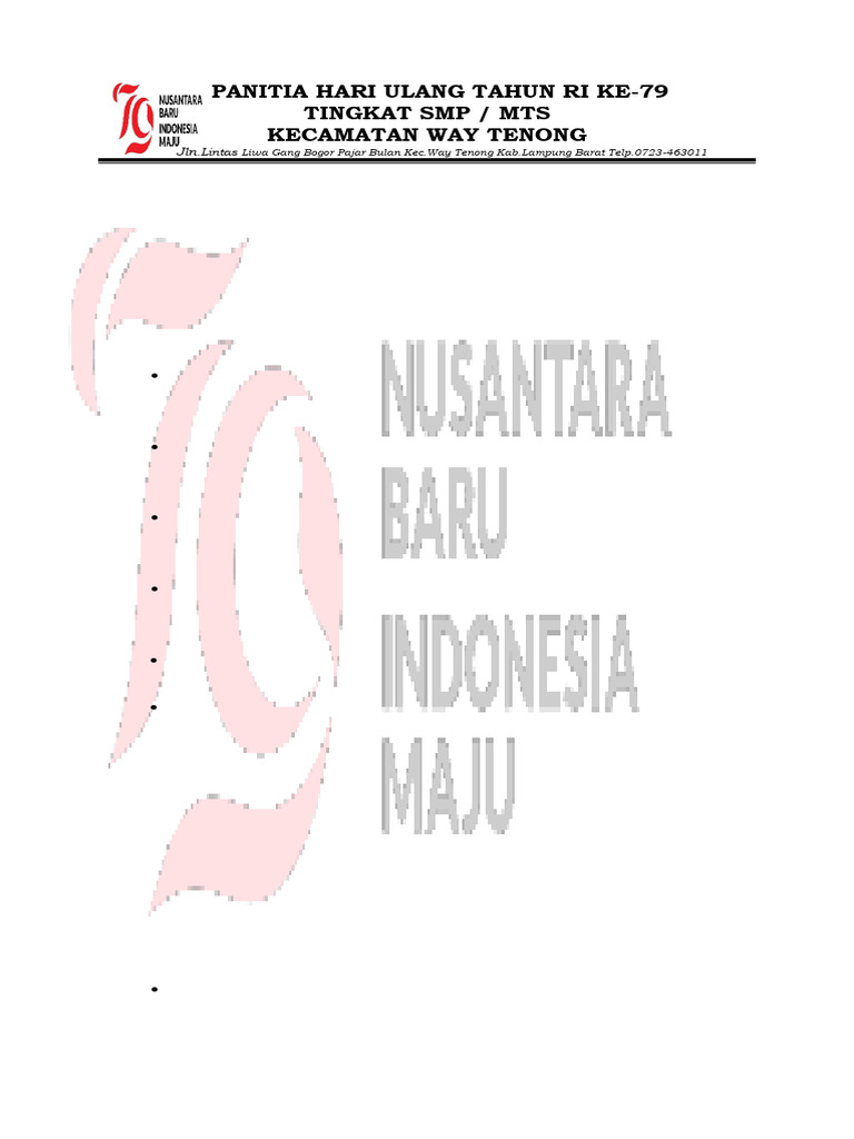 Susunan Panitia HUT RI 79 | PDF