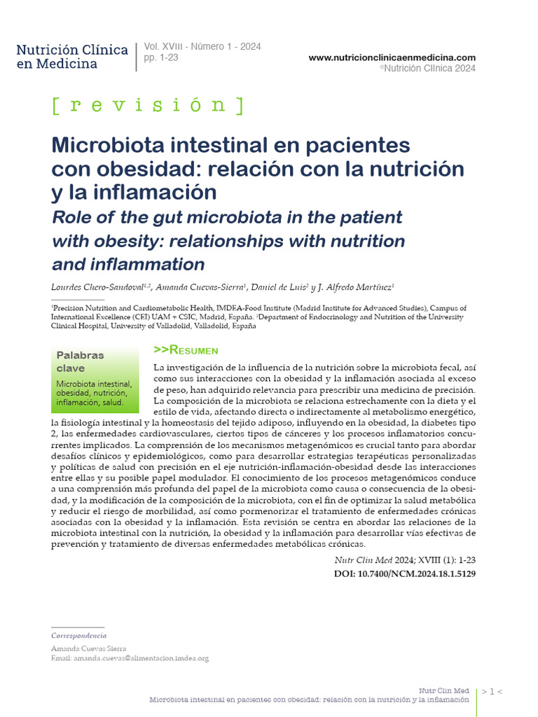 MICROBIOTA | PDF | Obesidad | Especialidades Medicas