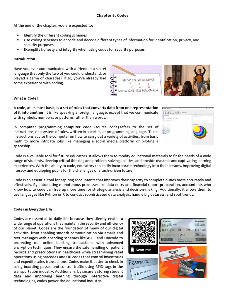 Chapter 5. Codes For Future Teachers and Accountants | PDF | Encryption ...