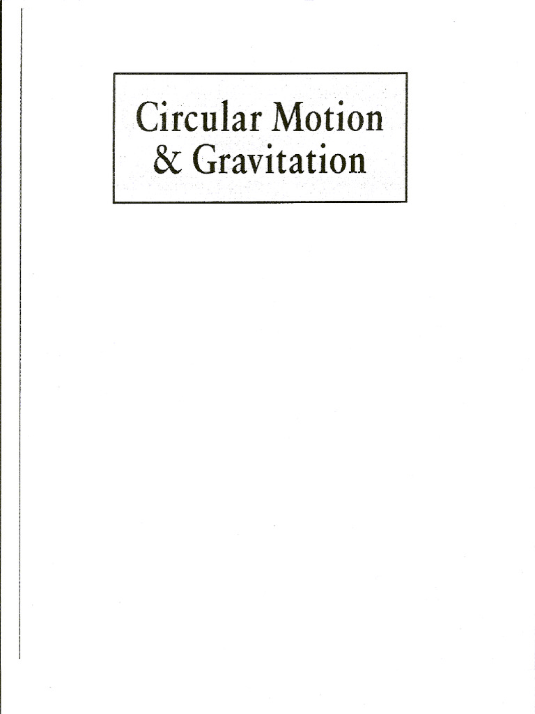 Circular Motion and Gravitation Solutions | PDF