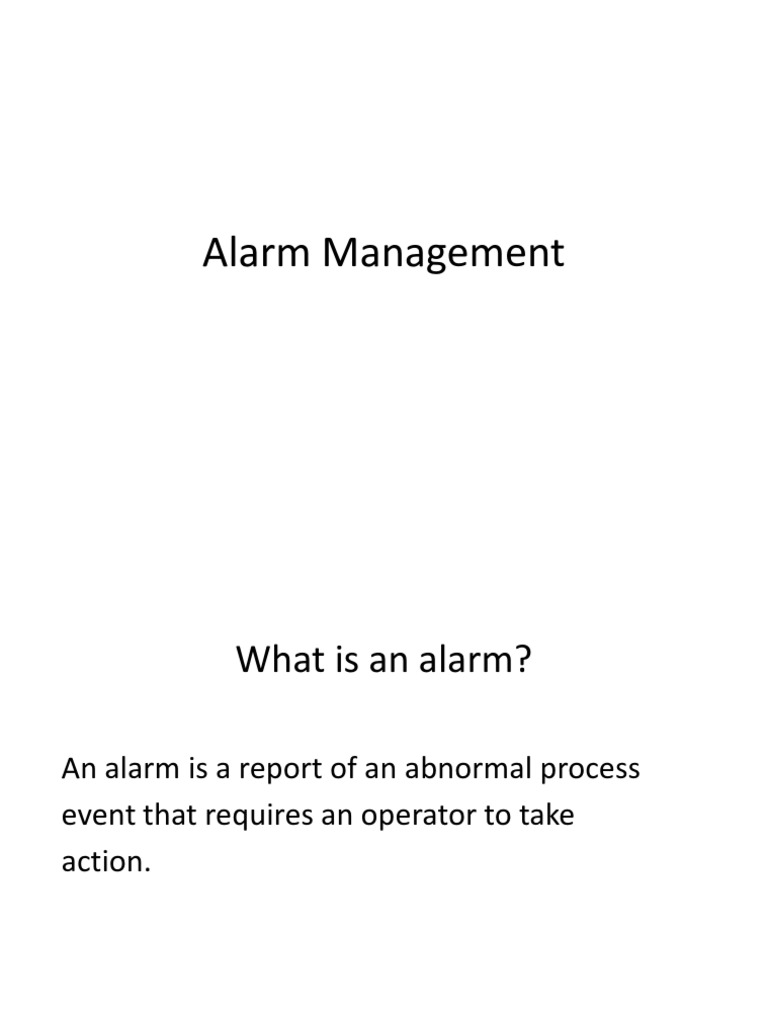 Alarm Management | PDF | Electrical Engineering | Systems Theory