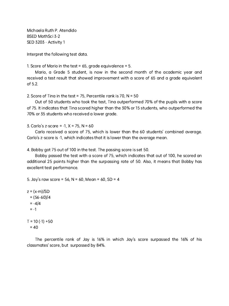 - Activity_ Interpreting_ Assessment Data | PDF