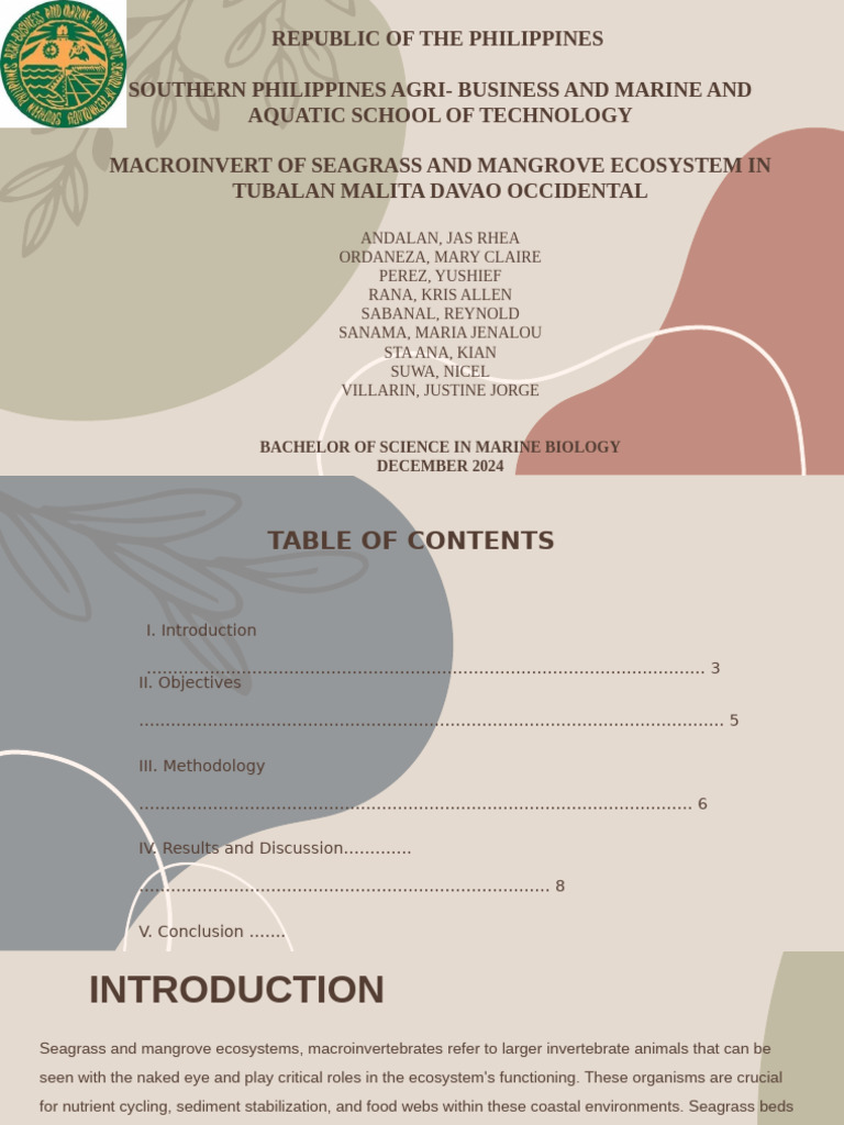 Research Final | PDF | Mangrove | Ecosystem