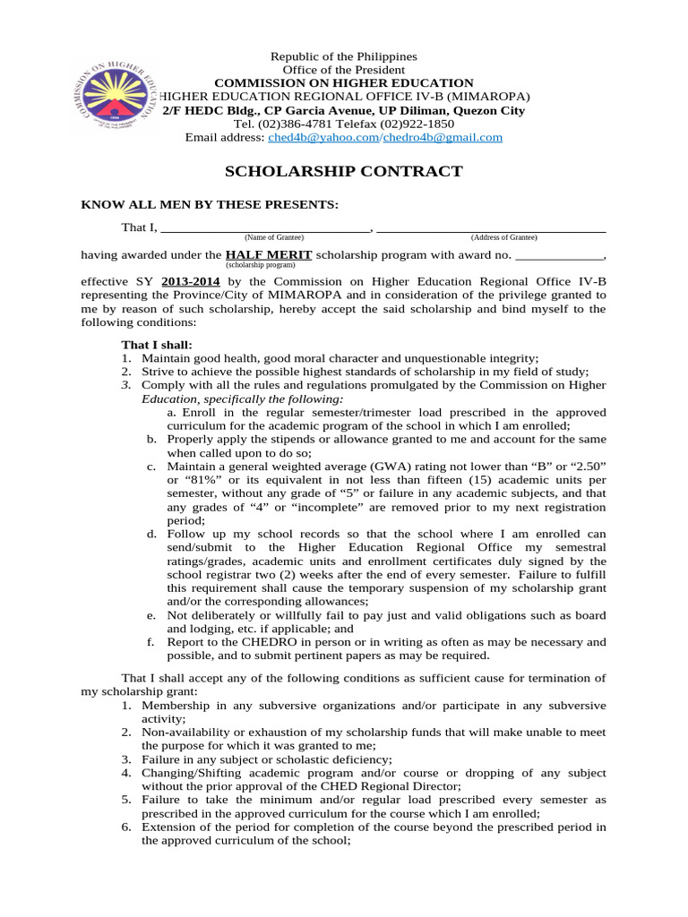 Stufap Contract Half Merit | PDF | Employment | Justice