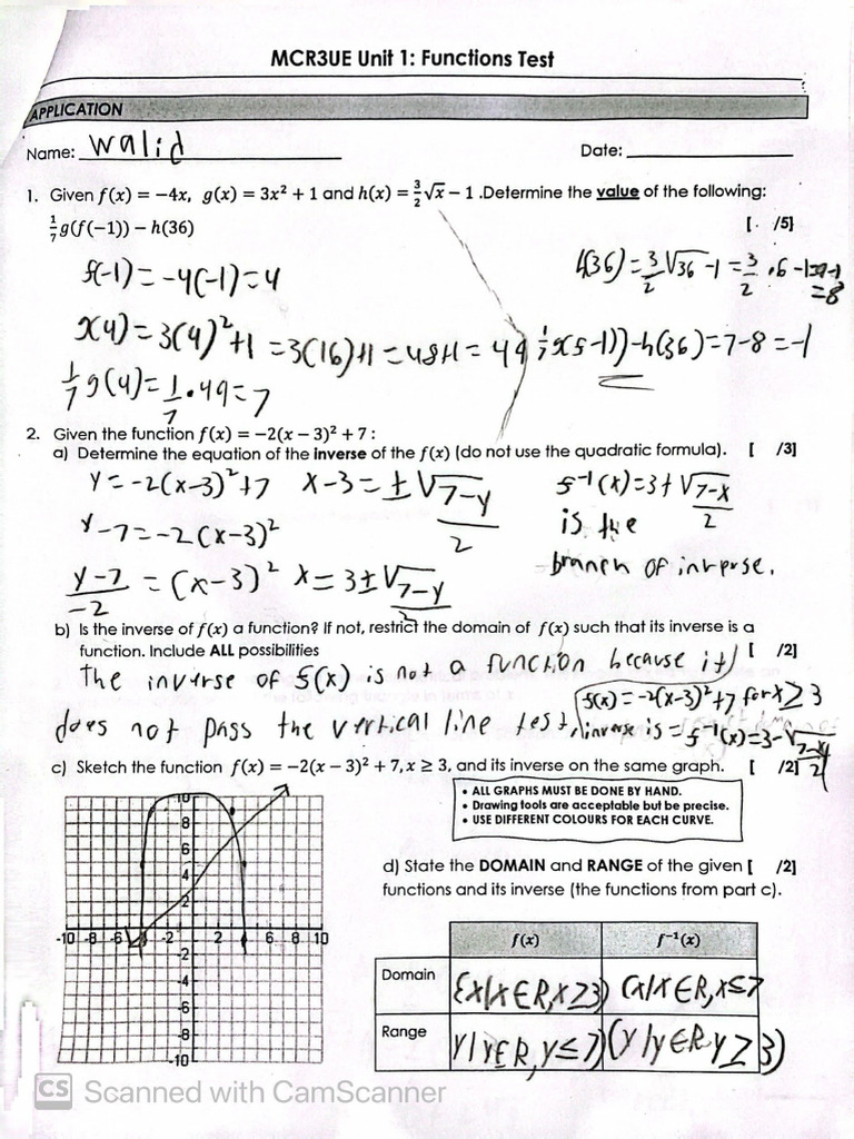 Unit 1 Test - Application | PDF