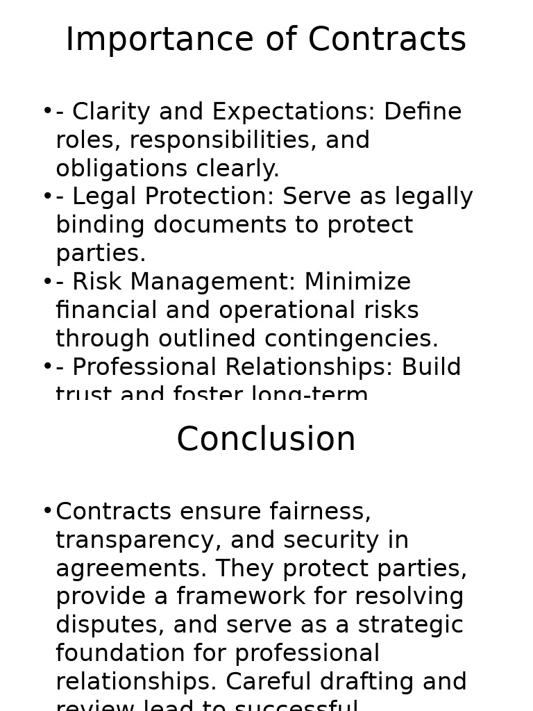 Importance and Conclusion of Contracts.pptx 20241201 144432 0000 | PDF