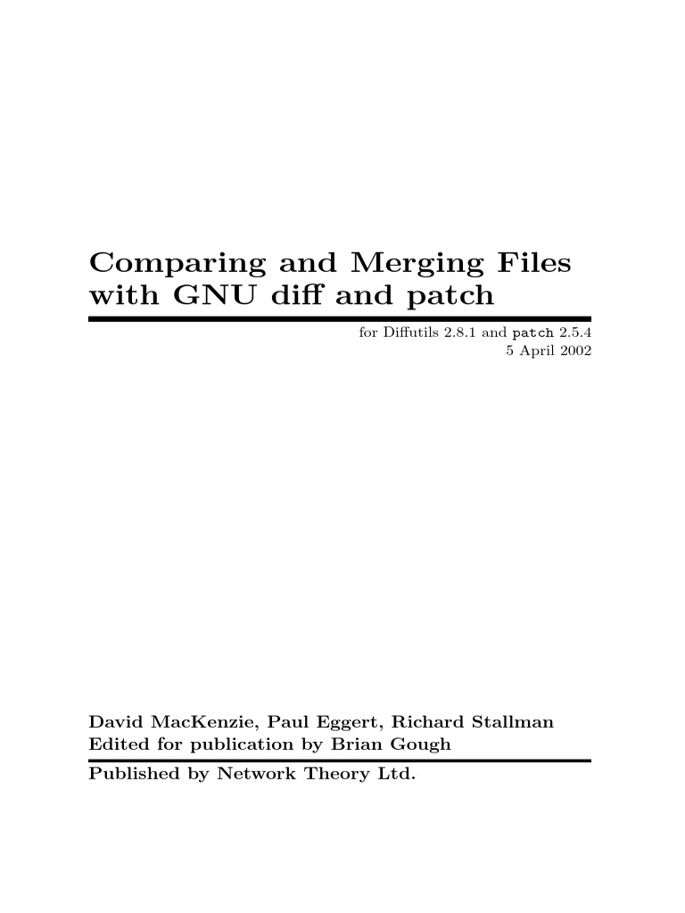 DiffAndPatch | PDF | Free Software | Computer File