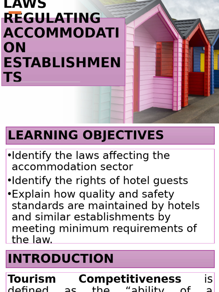 Laws Governing Accommodation Sector | PDF | Sanitation | Sanitary Sewer