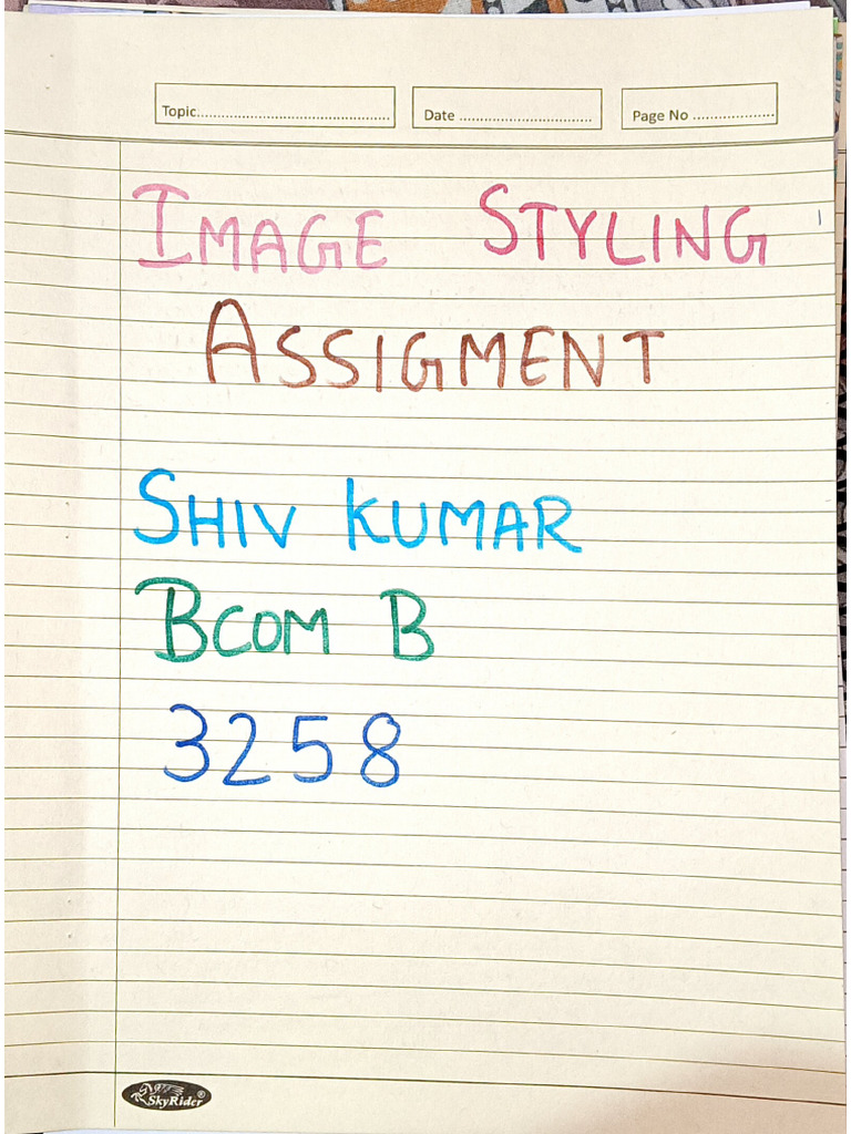 Shiv Kumar 3258 Image Styling | PDF