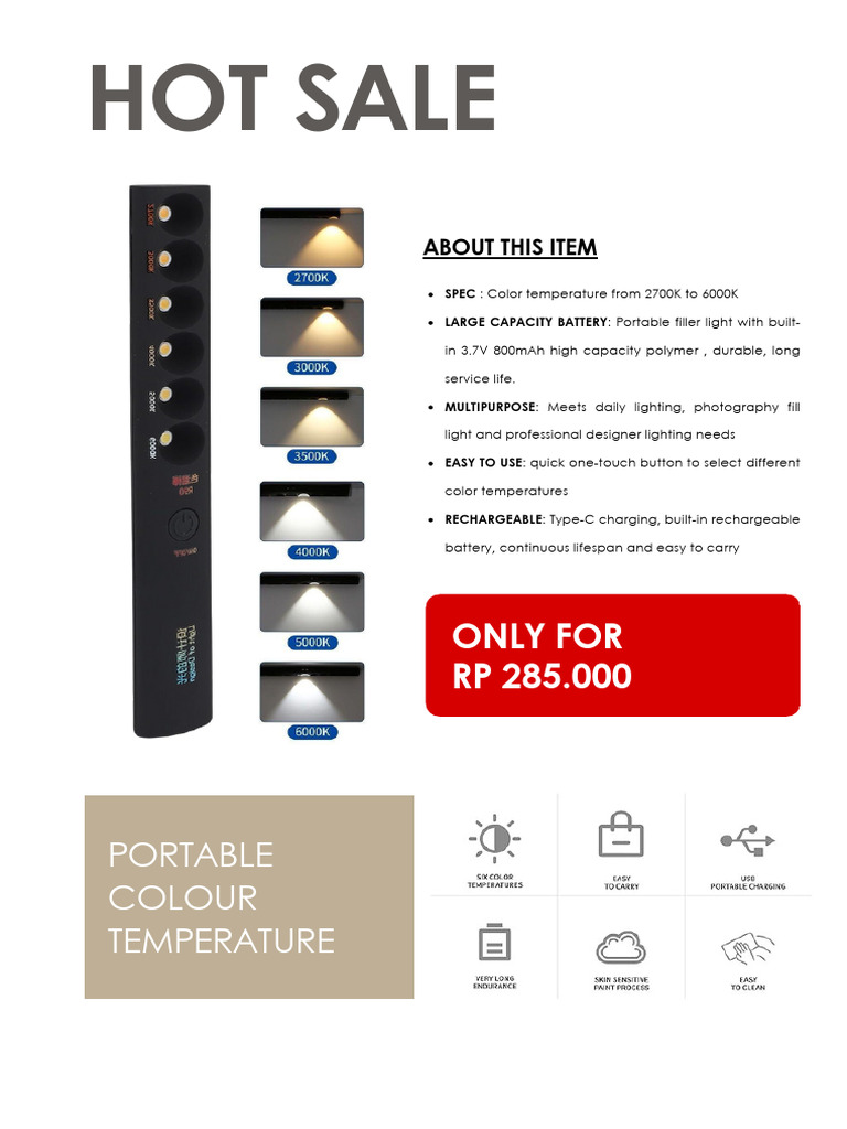 Portable Color Temp Light Stick | PDF