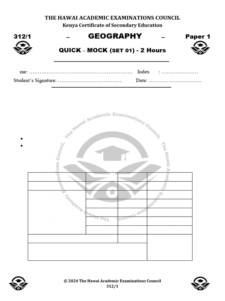 Hawai Geo Pp1 Qs - Quick Mock | PDF | Rock (Geology) | Desert