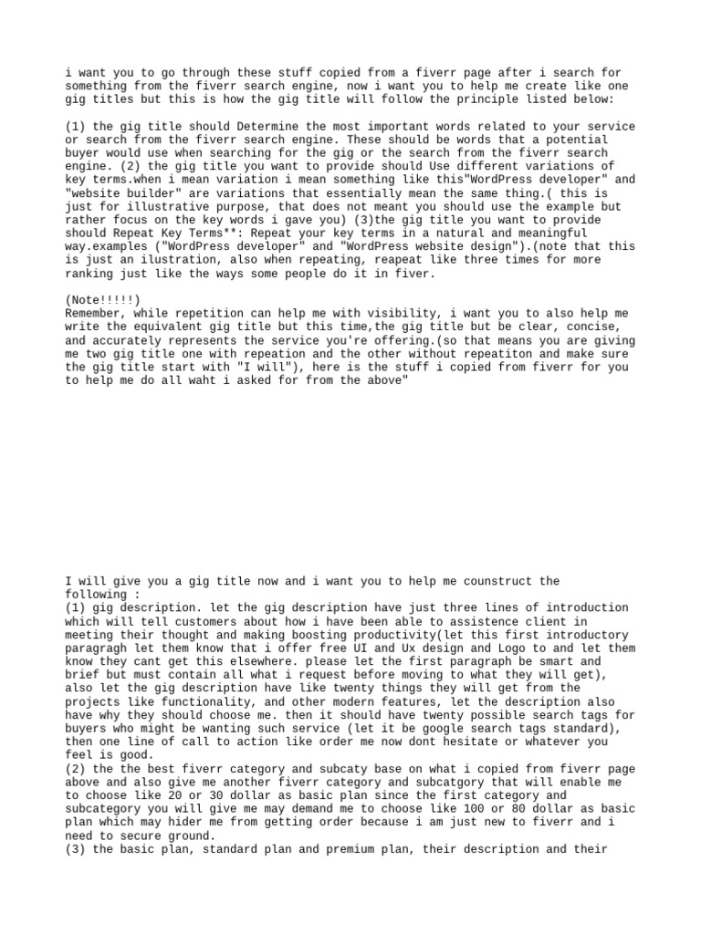 Gig Title and Description | PDF | Computing