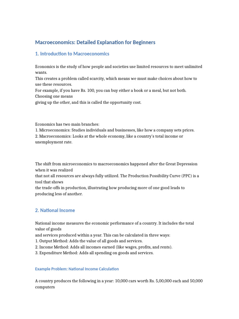Beginner's Guide to Macroeconomics | PDF | Measures Of National Income ...