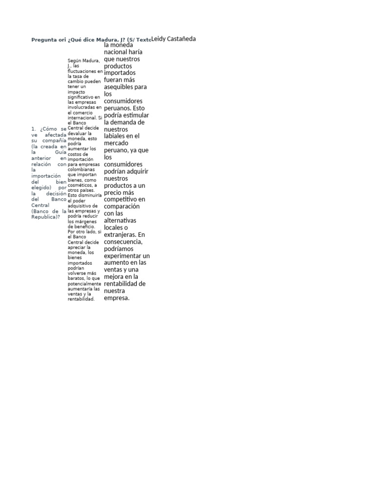 Cuadro Comparativo Leidy | PDF | Tipo de cambio | Economias