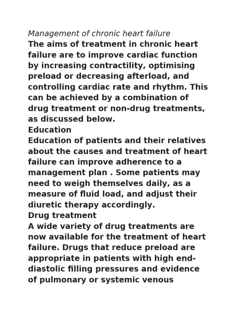 Management of Chronic Heart Failure - DAVIDSON | PDF | Heart Failure ...