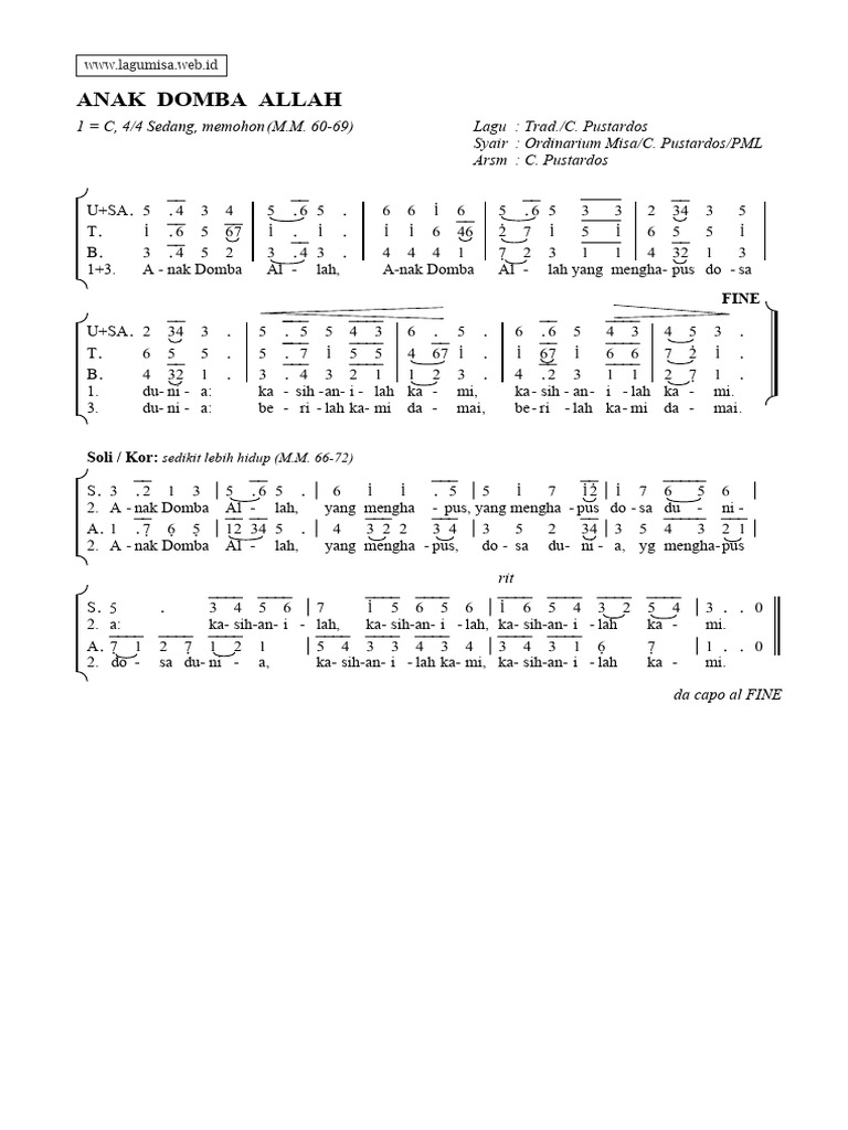 Pustardos Anak Domba Allah | PDF