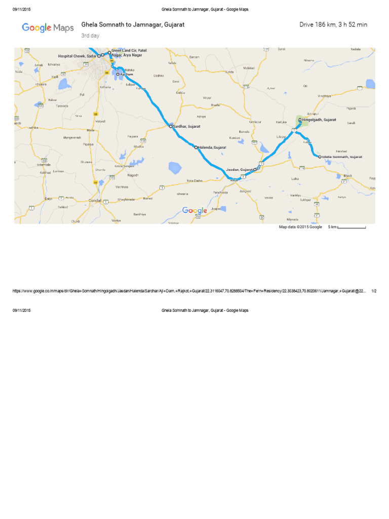 Ghela Somnath to Jamnagar, Gujarat - Google Maps2 | PDF