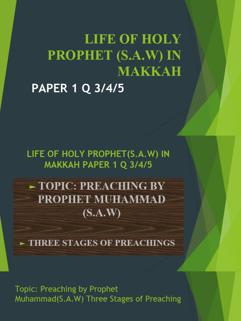 Life of Holy Prophet Stages of Preaching | PDF | Muhammad | Banu Hashim