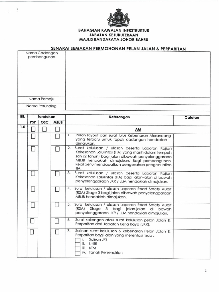 MBJB-RD Plan Checklist | PDF