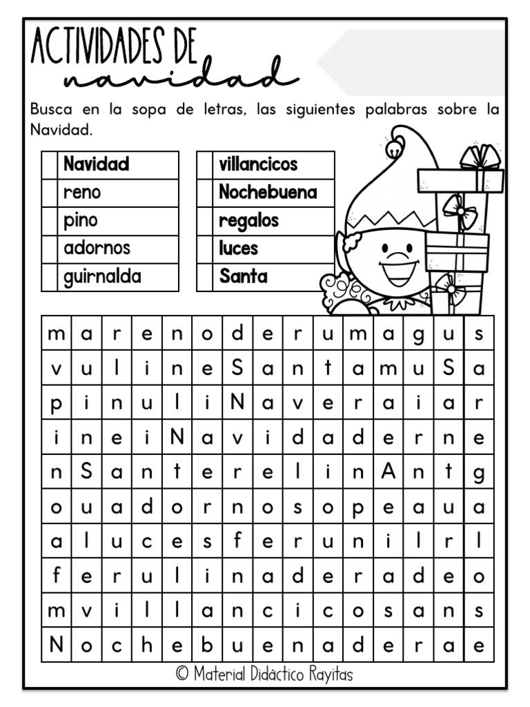 Sopa de Letras Navidad 2° | PDF