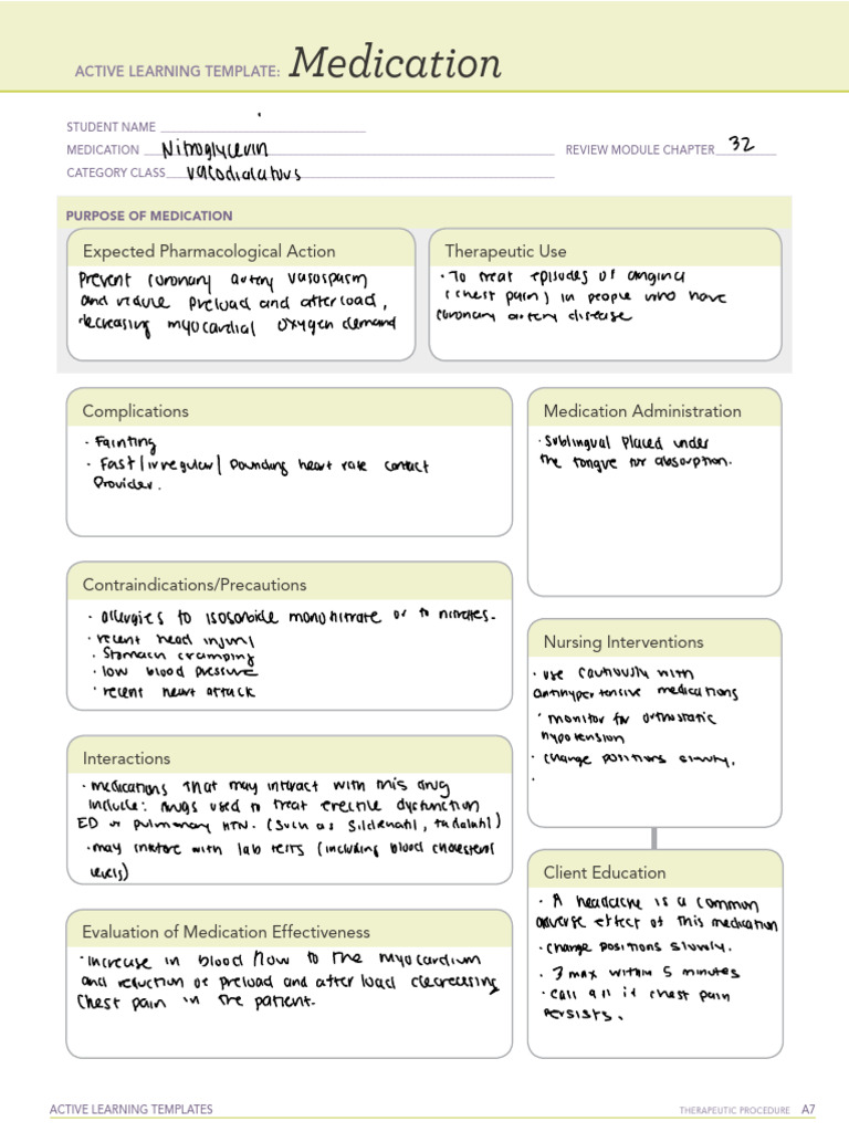 ActiveLearningTemplate Medication | PDF | Cardiovascular Diseases ...