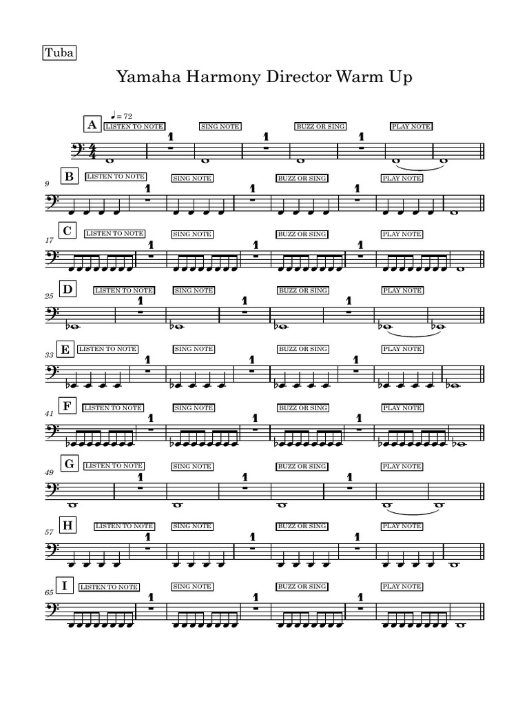 Tuba HD300 Warm Up | PDF