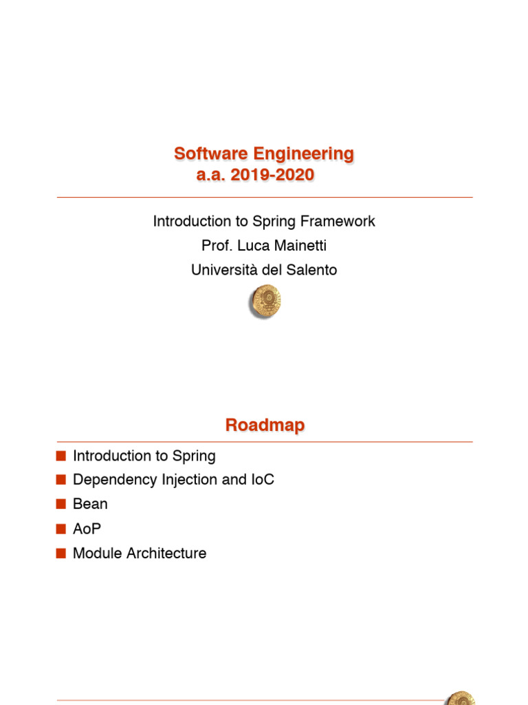 Les17 Introduction To Spring Framework Pdf Spring Framework Information Technology Management
