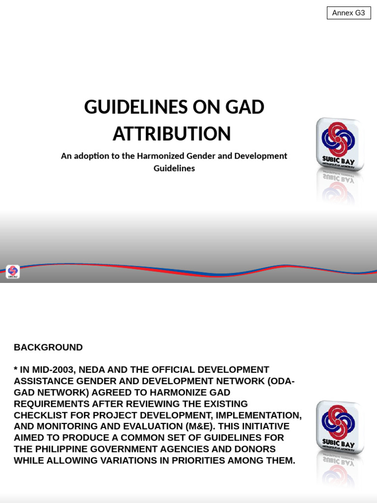 Annex G3 - GAD Attribution Presentation | PDF | Gender And Development ...