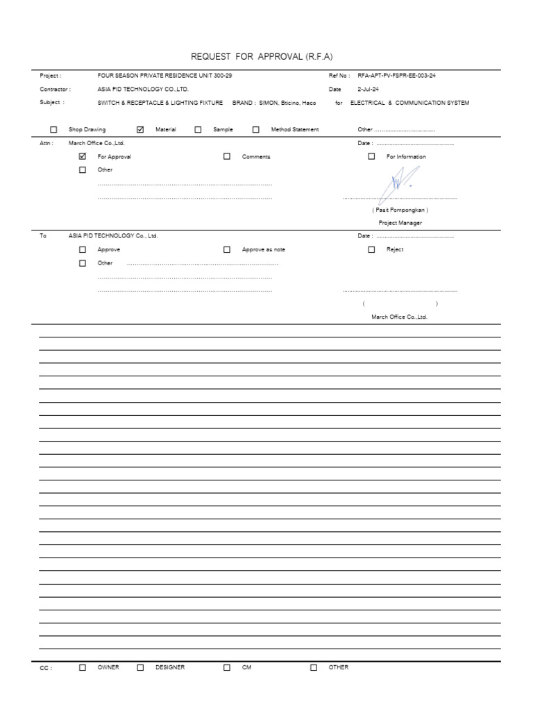 Approval Request for K4005A Pushbutton | PDF | Ac Power Plugs And ...