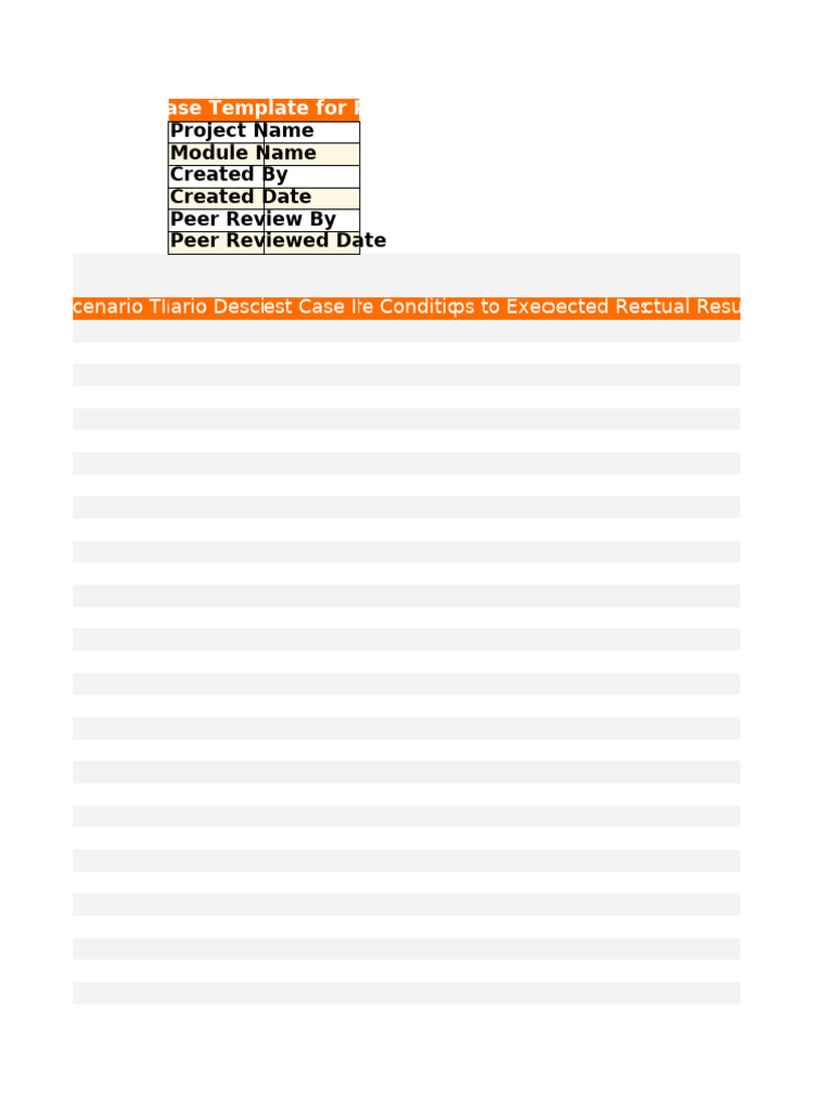 Test Case Template | PDF