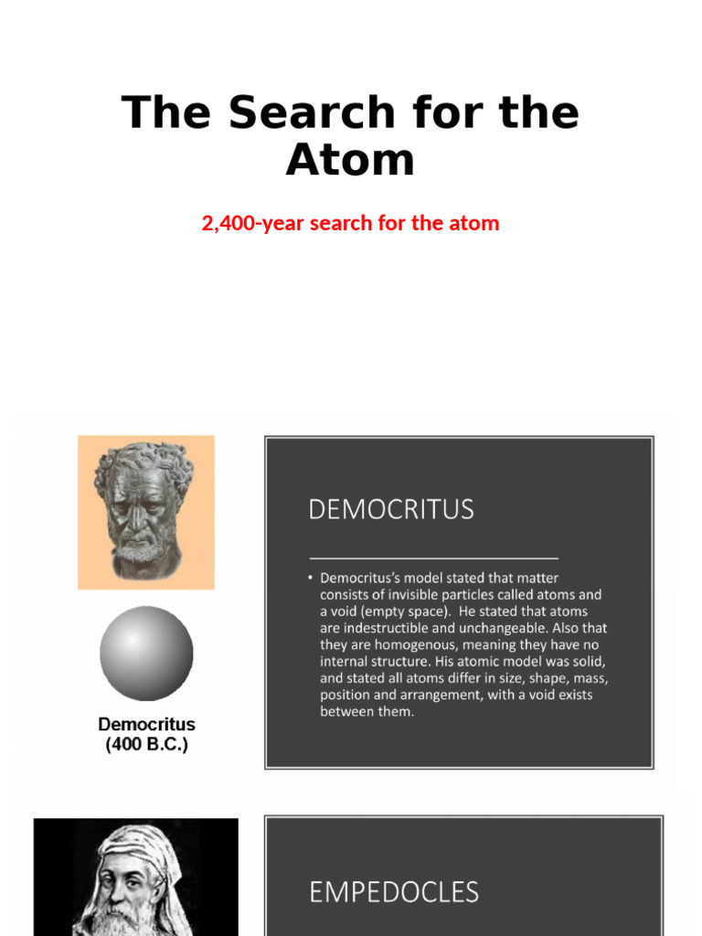 The Development of The Atomic Theory | PDF | Atoms | Molecules