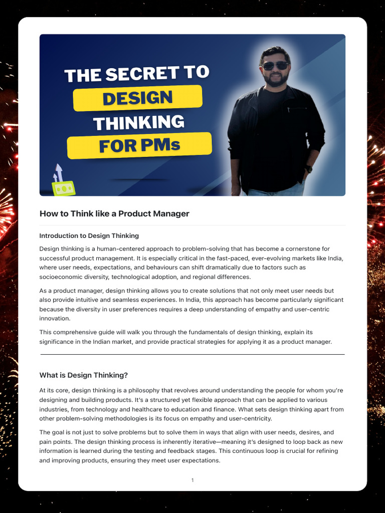 Mastering Design Thinking in Product Management | PDF | Design Thinking ...