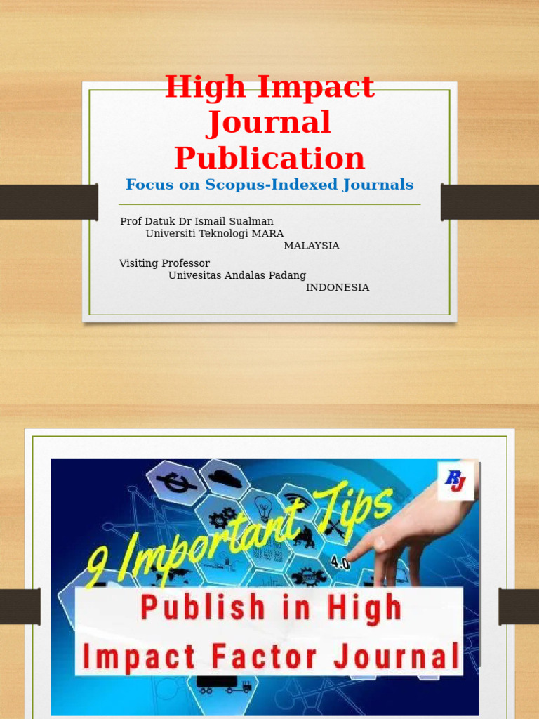 ANDALAS PADANG Scopus - High - Impact - Journal - Presentation | PDF ...