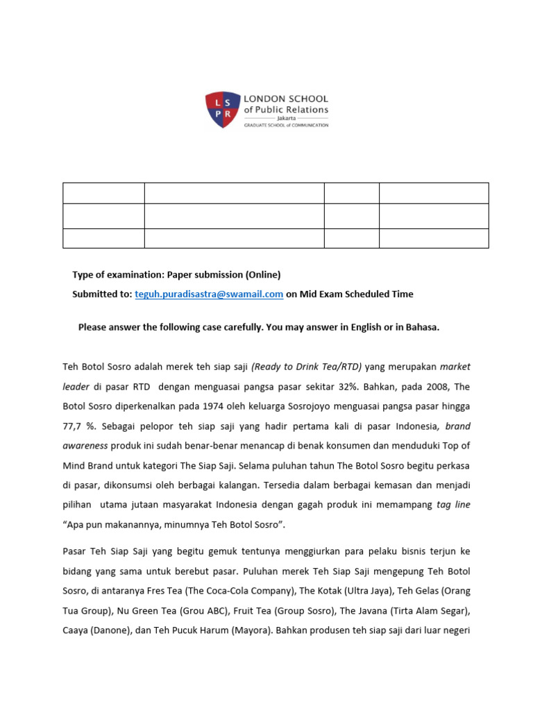soal Mid Pak Teguh-IMC | PDF