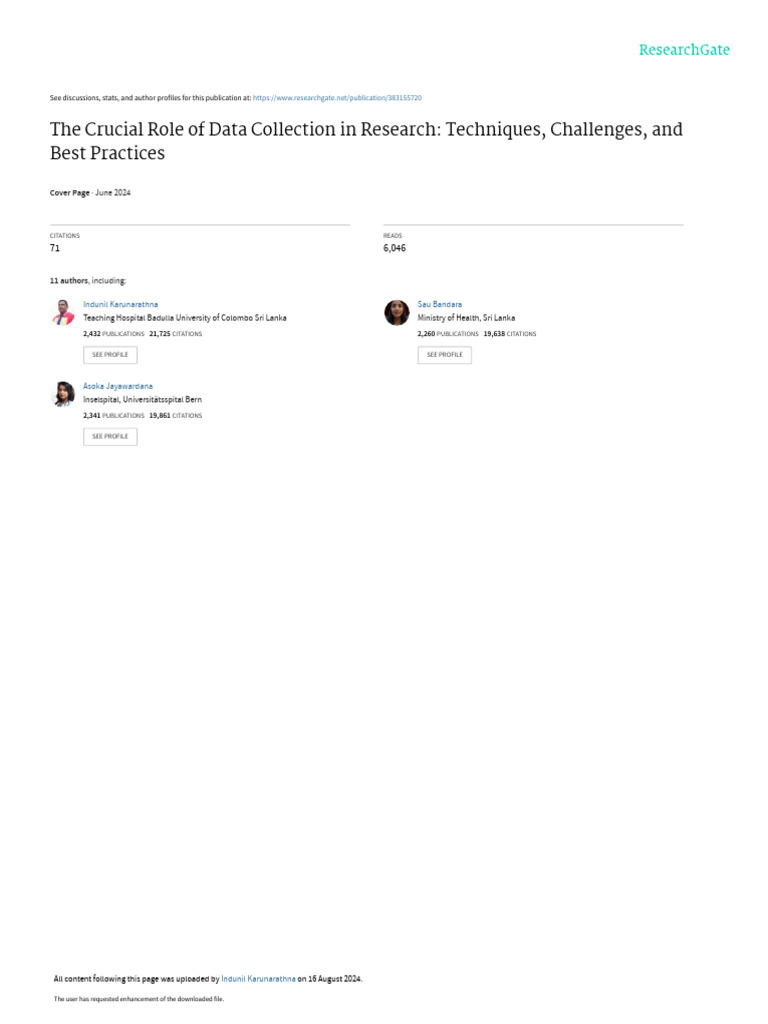 Data Collection Techniques in Research | PDF | Methodology | Survey ...