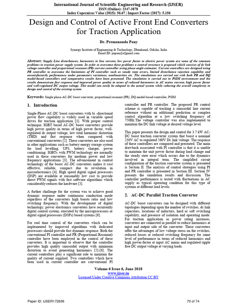Design_and_Control_of_Active_Front_End_C | PDF | Direct Current | Inductor