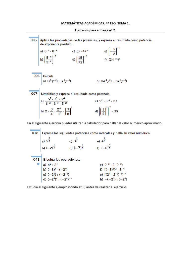 Ejercicios Entrega Nº 2 Tema 1 Enunciados | PDF