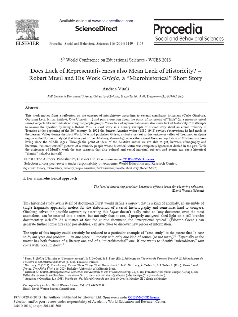 Does Lack of Representativeness Also Mean Lack of Historicity | PDF ...