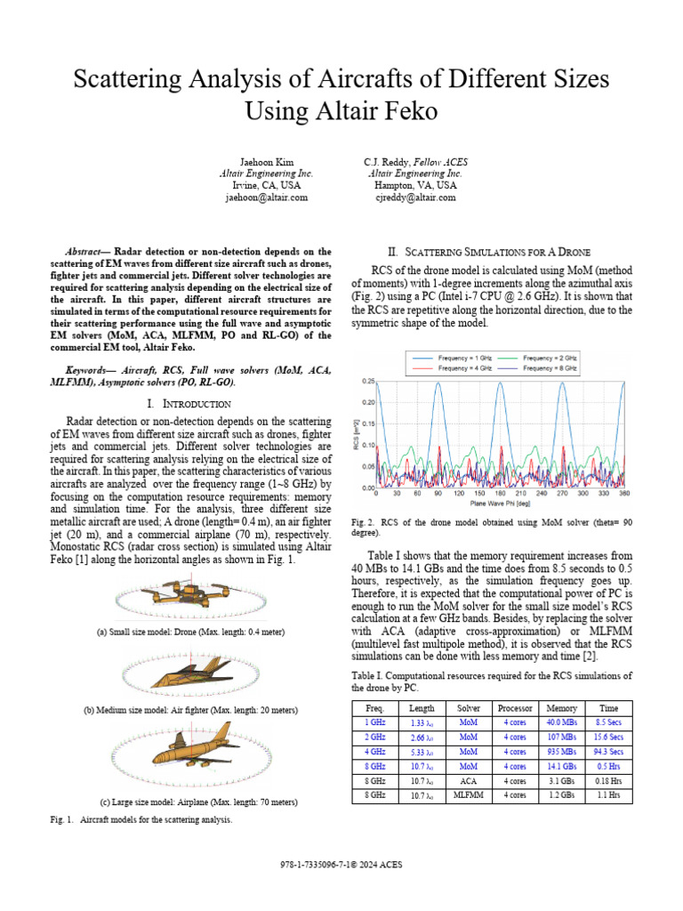 Scattering - Analysis - of - Aircrafts - of - Different - Sizes - Using ...